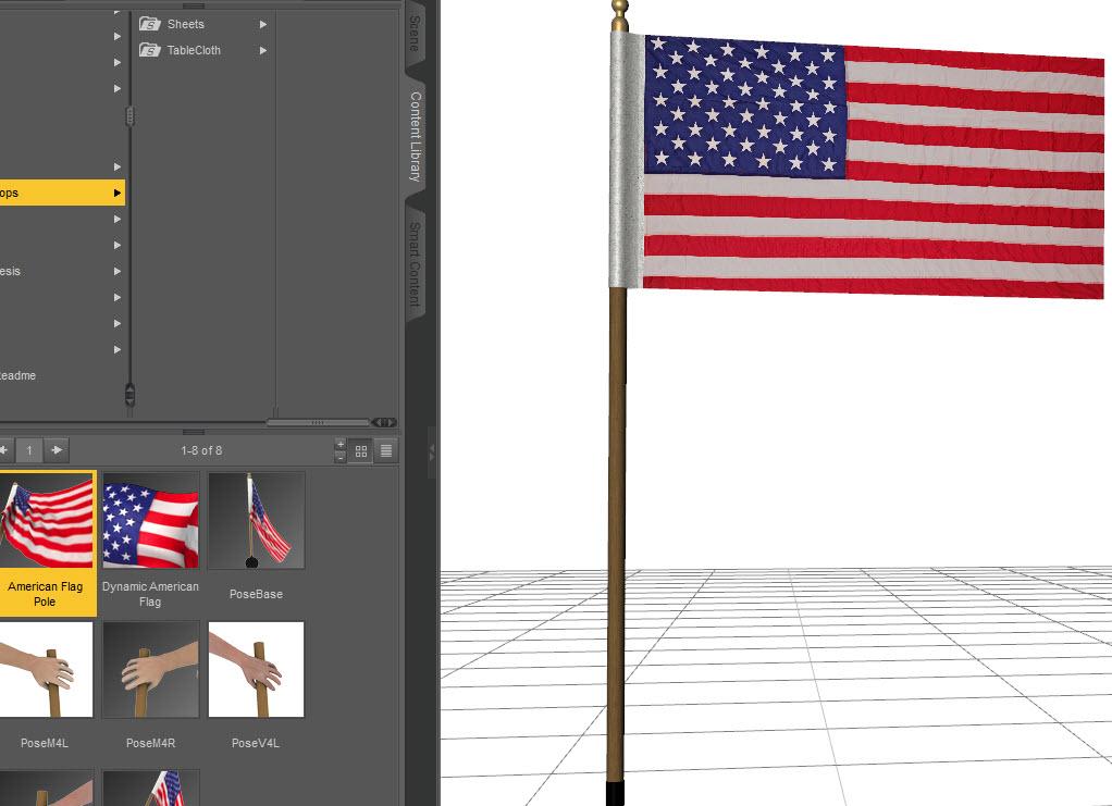 How do you drape the dynamic Americ Flag in DAZ? - Daz 3D Forums