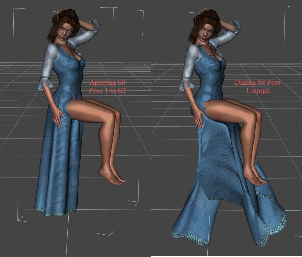 Fairytale Princess Dress poses/morphs - strange behaviour - Daz 3D Forums