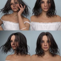 Quick-Click Summer Style Wavy Long Bob | Daz 3D