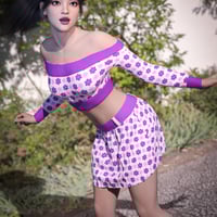AH dForce Nora Casualwear Outfit Texture Add-on | Daz 3D