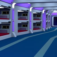 Futuristic Crew Bunks for Poser | Daz 3D