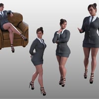 FG Dean's Office Poses for Genesis 9 Feminine | Daz 3D