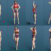 Z Petite Feminine Shape and Pose Mega Set for Genesis 9 and 8 Female | Daz 3D