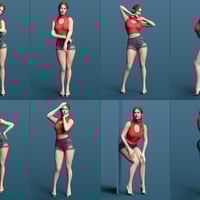 Z Petite Feminine Shape and Pose Mega Set for Genesis 9 and 8 Female | Daz 3D