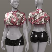 InStyle - dforce Fringed Cape Genesis 9 Texture Add-On | Daz 3D