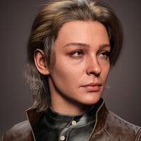 dForce FE Strand-Based Half Bun Hair for Genesis 9 | Daz 3D