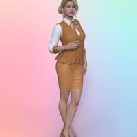 dForce Vest Uniform Skirt Outfit for Genesis 9 | Daz 3D