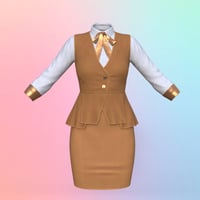 dForce Vest Uniform Skirt Outfit for Genesis 9 | Daz 3D