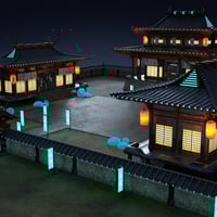 Futuristic Samurai Compound - Environment and Props | Daz 3D