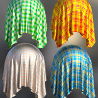 Summer Silk Tartan Fabric Iray Shaders | Daz 3D
