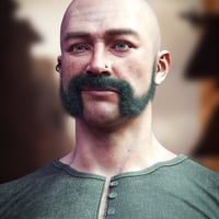 M3D Curly Facial Hair for Genesis 9 | Daz 3D