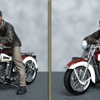 Road Lover Poses for Nathan 9 and XI Classic Cruiser Motorcycle | Daz 3D