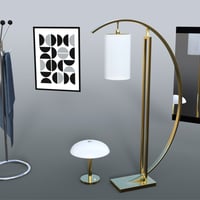 Mid-Century Modern Props | Daz 3D