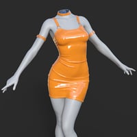 Dforce Su Patent Leather Slip Dress For Genesis 9 8 1 And 8 Female