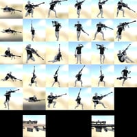 Poses for Army Weapon 01 for Genesis 8 and 9 | Daz 3D