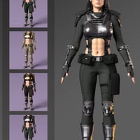 X-Fashion Sci Soldier Outfit for Genesis 9 | Daz 3D