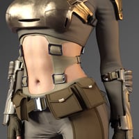 X-Fashion Sci Soldier Outfit for Genesis 9 | Daz 3D