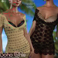 Boho Chic Bikini Cover Up | Daz 3D