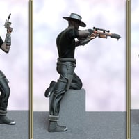 West Gunman Poses for Harlow 9 | Daz 3D