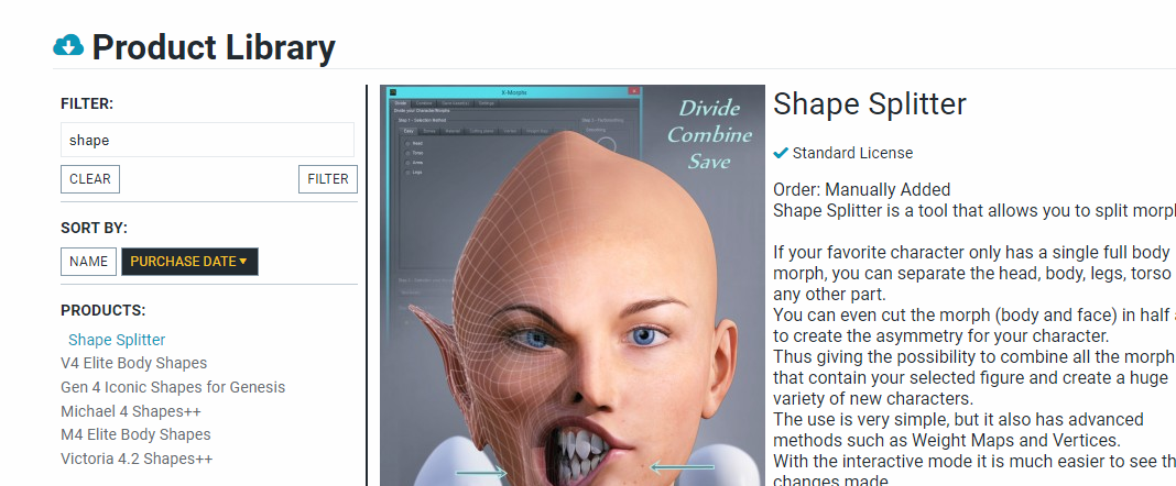 X-morphs/Shape Splitter - Daz 3D Forums