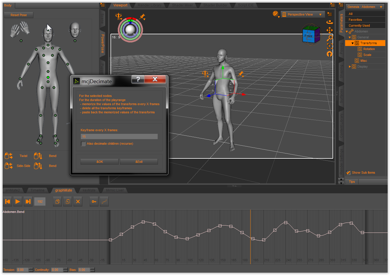 Morph Keyframes and Keymate - Daz 3D Forums