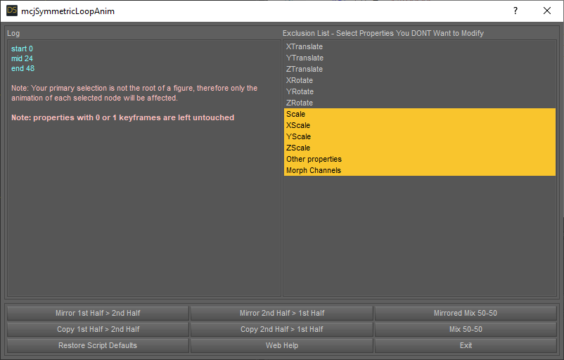 Looping Animations (dance, walk) Helper Script, This Morning (i'm adding goodies) - Daz 3D Forums