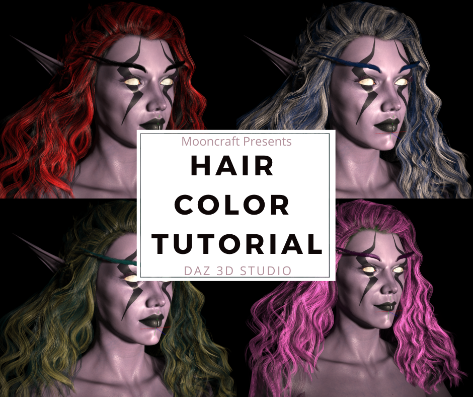 HAIR COLORS - Make your own custom hair colors easily - TUTORIAL - Daz ...