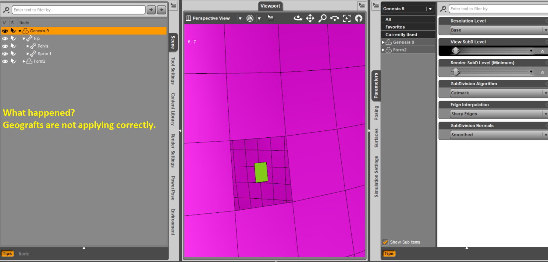 Making geografts for G9 - what happened??? [SolVed] - Daz 3D Forums