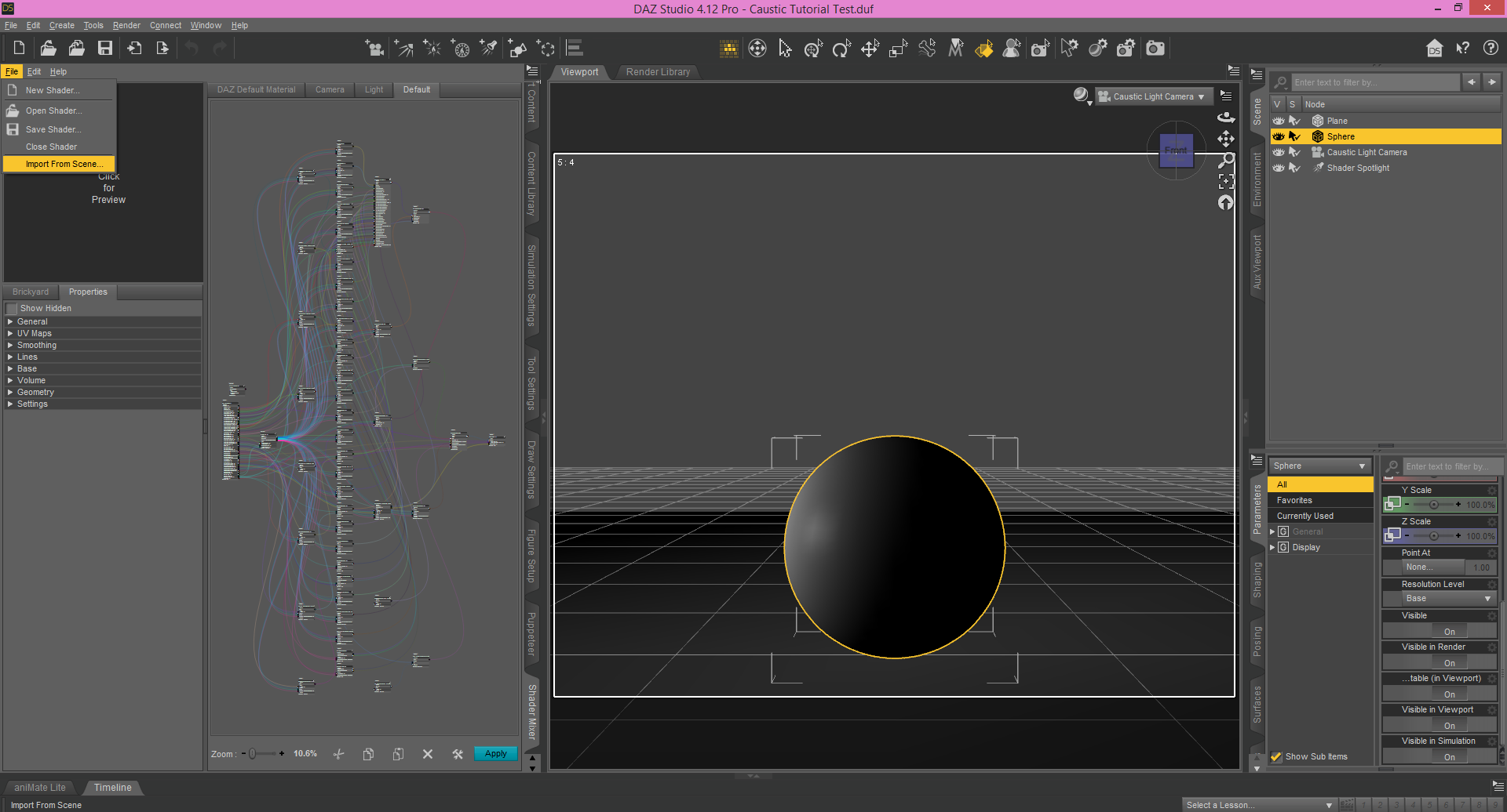 [resolved] Creating Caustics-stuck on a step following an old tutorial ...