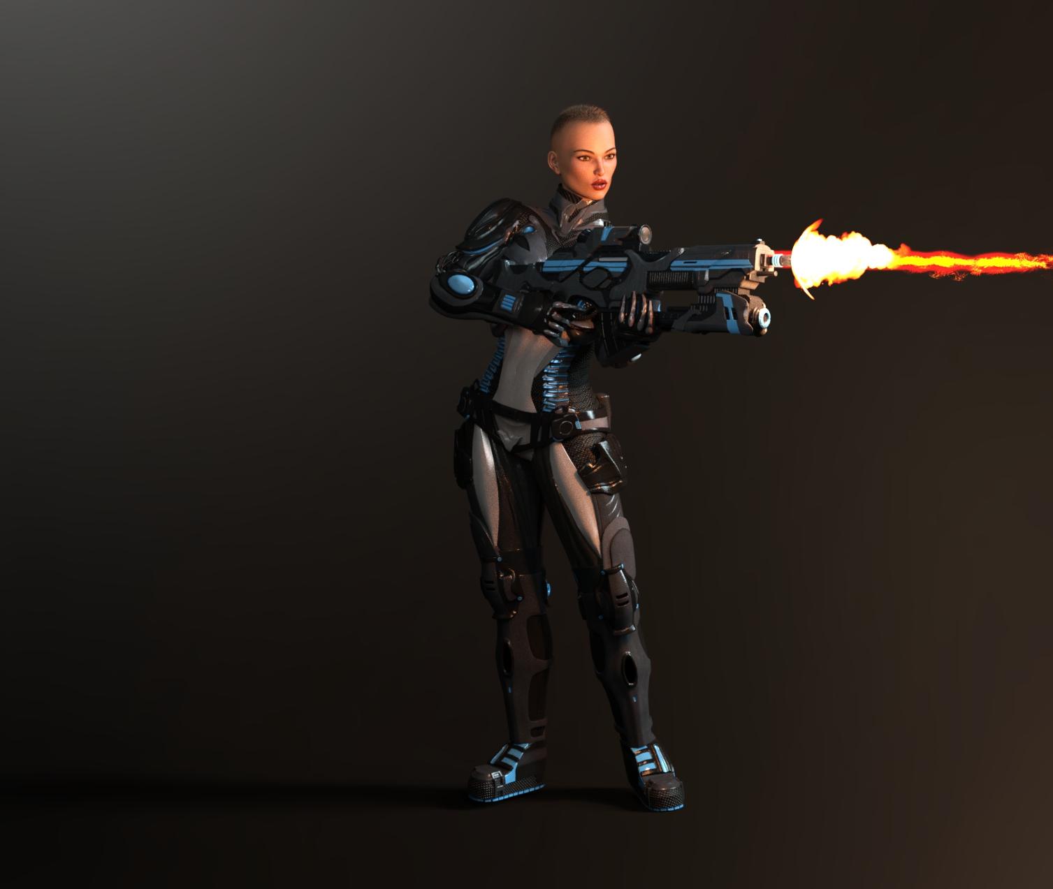 3-D Muzzle flash effects (light the room?) - Daz 3D Forums