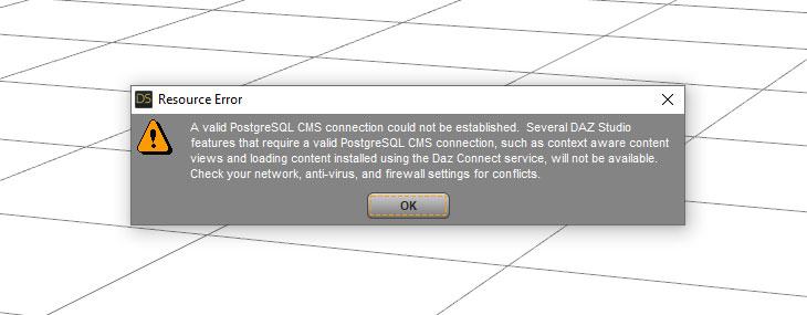 DS 4.15, CMS connection could not be established (database?) - Daz 3D Forums