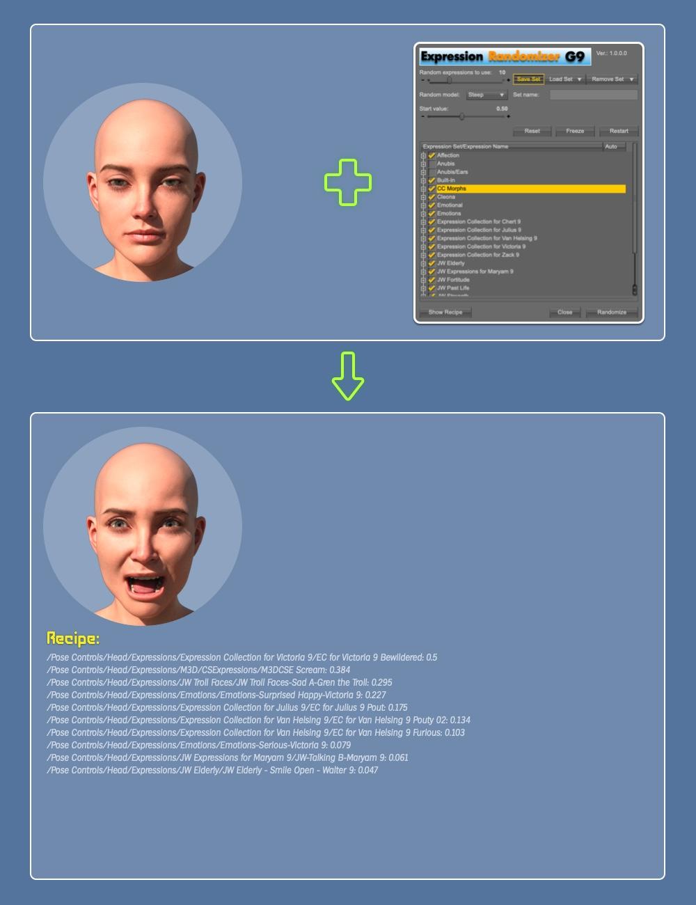 Expression Randomzer For Genesis 9 [Commercial] * Released * - Daz 3D Forums