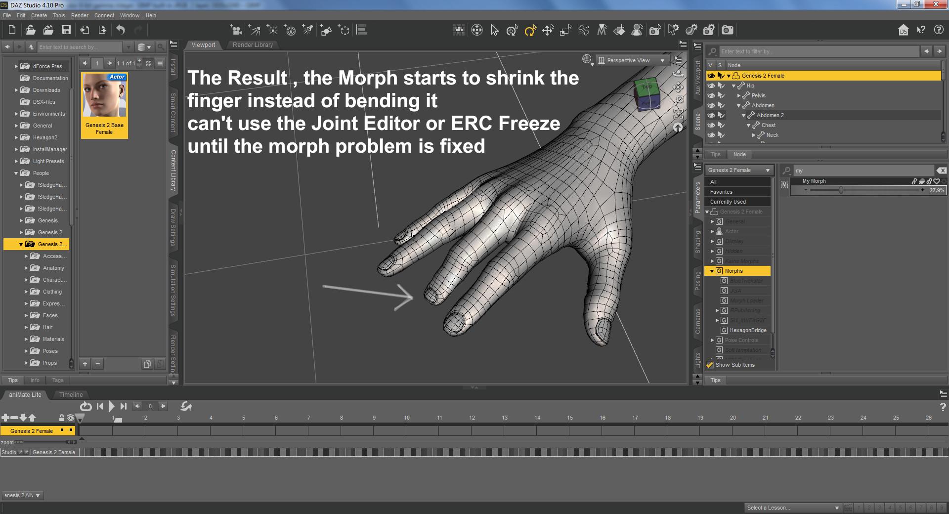 Finger Morph issue - Daz 3D Forums