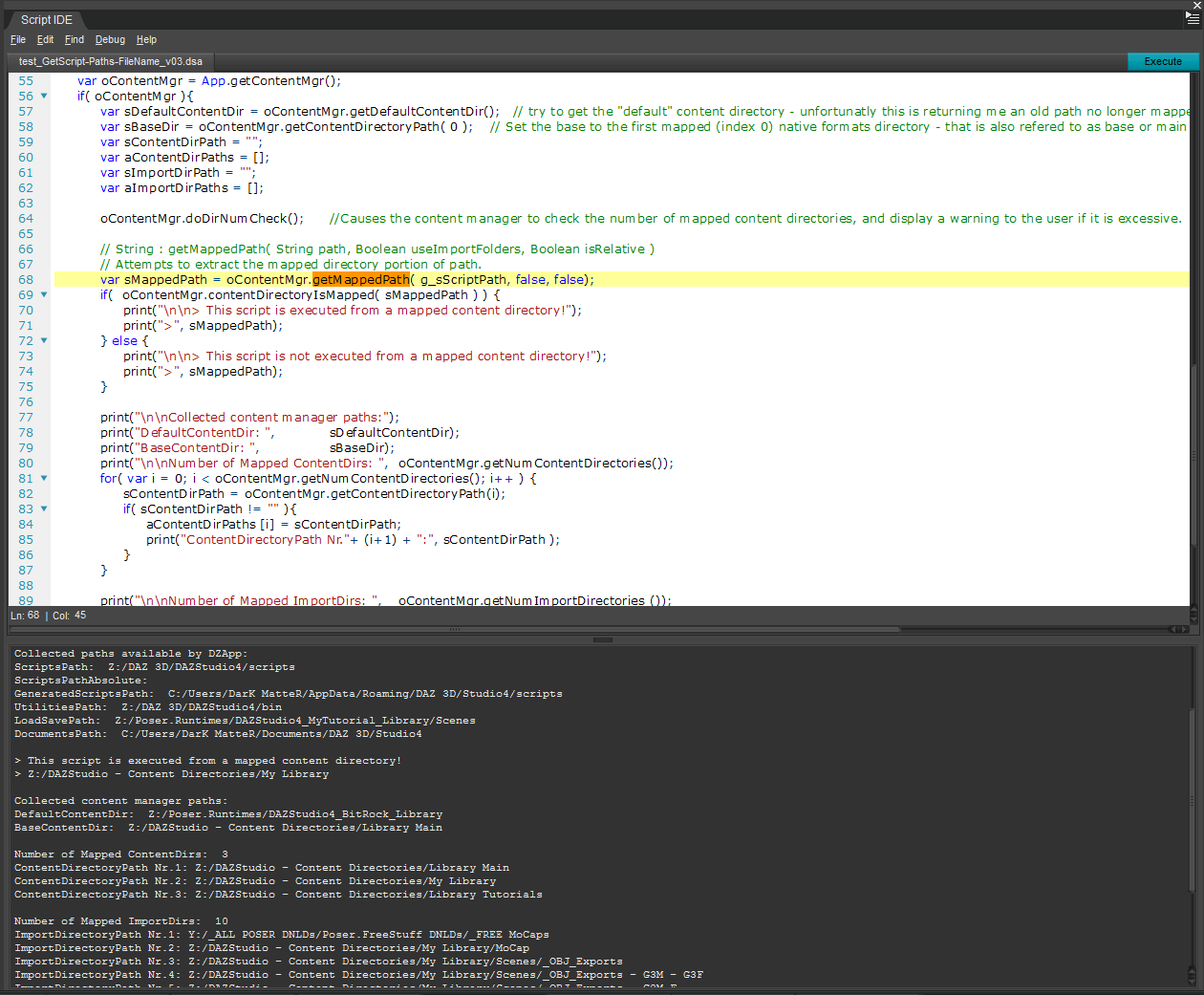 Bug since DS v4.11.0.236 DzSIReloadAction: Sets getScriptFileName() == "" - Daz 3D Forums