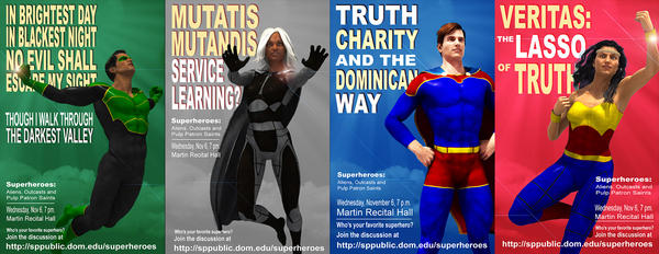 My First "Official" Use of DAZ - Posters for a Superheroes Panel I'm on ...