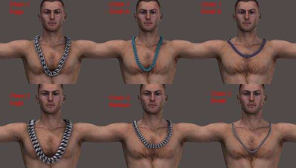 Six neck chains for M4 - Daz 3D Forums