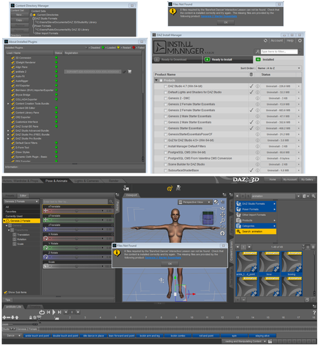 Daz 4.7 aniMate Lite not working? - Daz 3D Forums