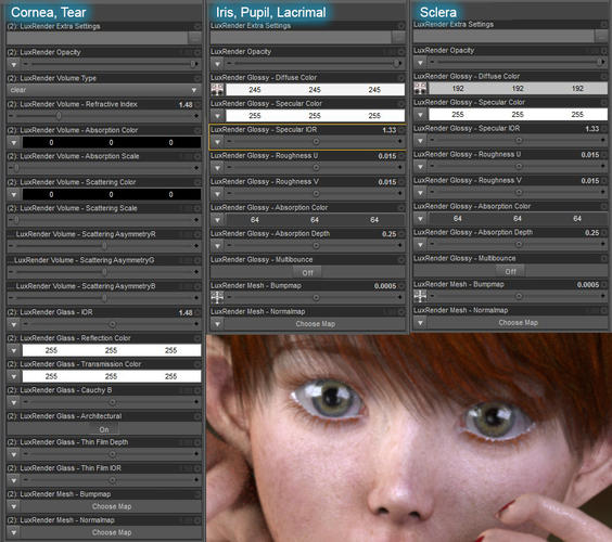 White Eyes Rendering in LuxRender/Reality 2 - Daz 3D Forums