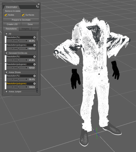 Mesh distortion when using Decimator - Daz 3D Forums