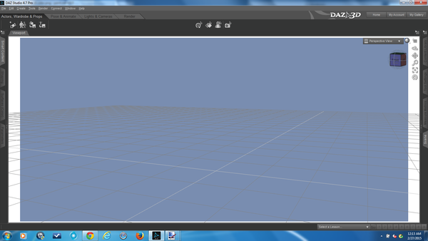 Why is my Viewport all white when DAZ 3D is opened or the "Actors ...